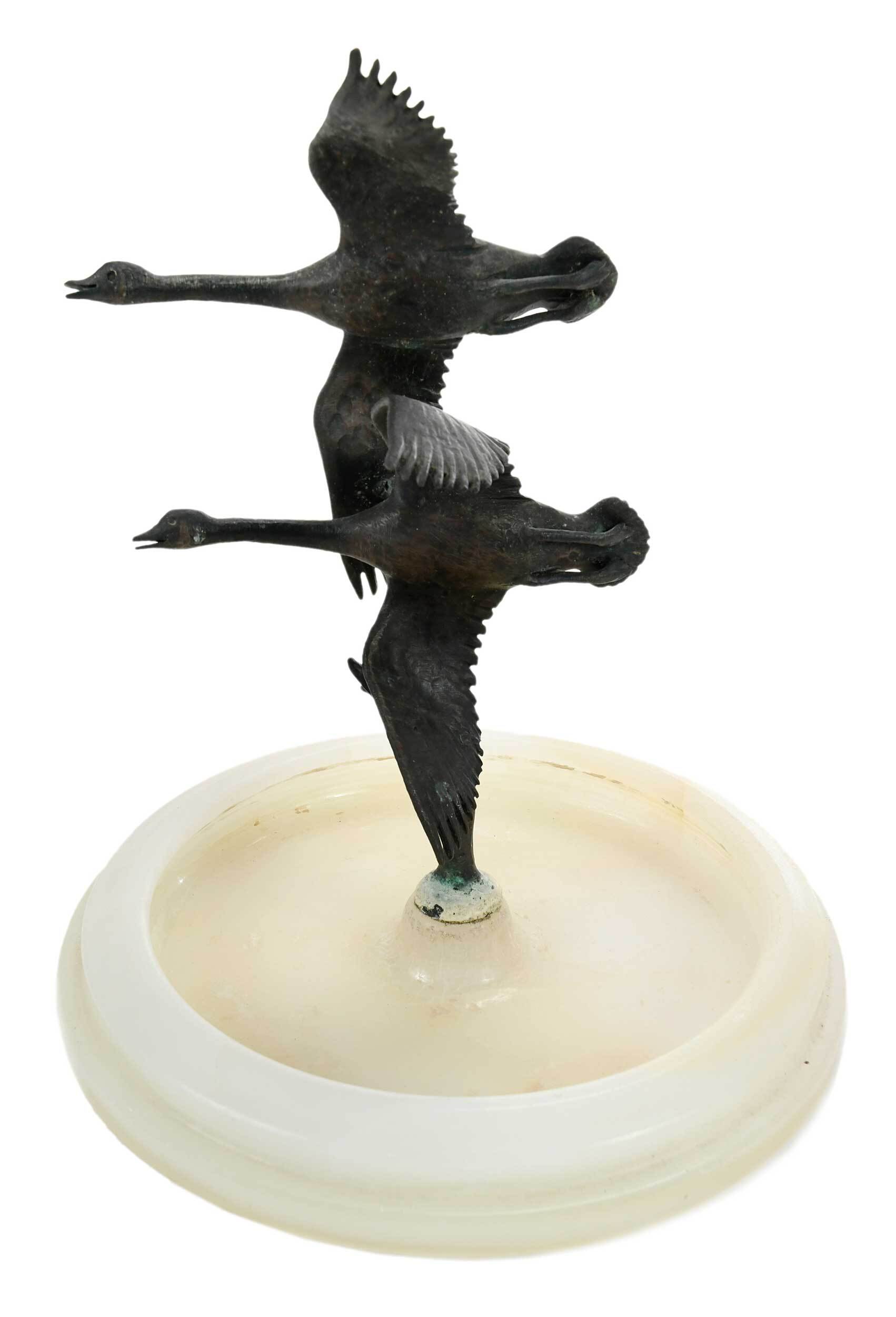 Bronze Sculpture of Flying Geese | Barnebys