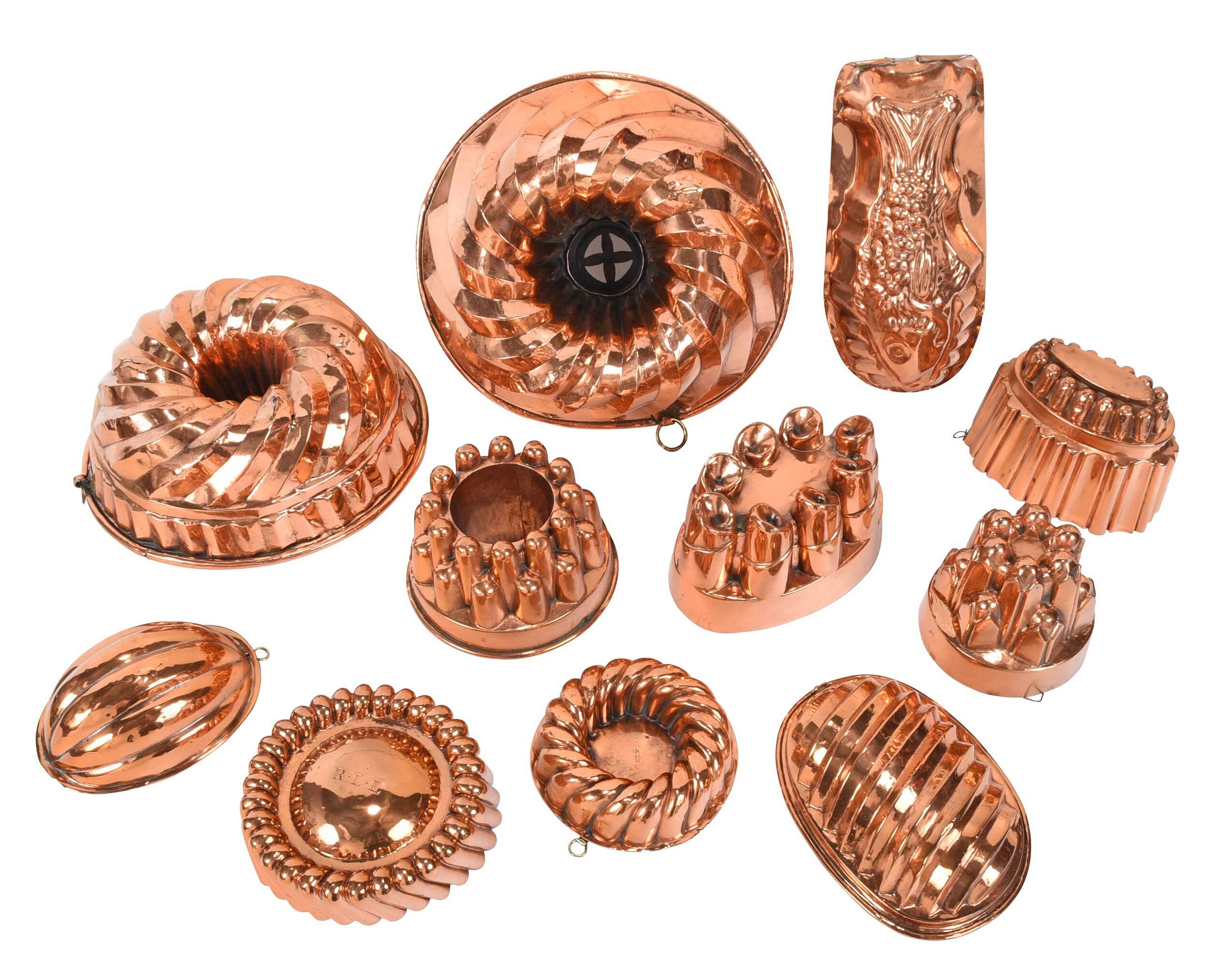 Group of Copper Food Molds | Barnebys